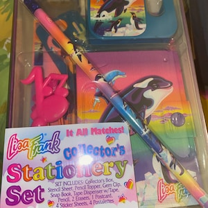Vintage Lisa Frank Whale Stationary Set Max NIB Stickers 4 Sheets ...