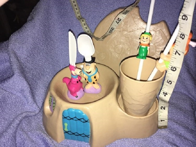 Vintage Flintstones Dishes Set Childs Adult Fred Spoon Dino - Etsy