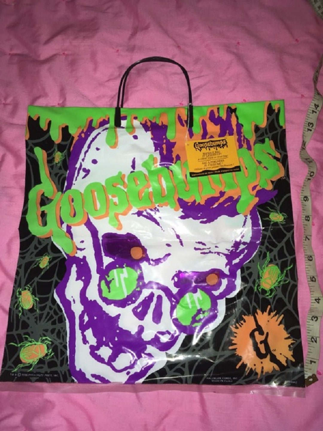 Vintage Goosebumps Bag Halloween Lights up Hallmark Never Used Green ...