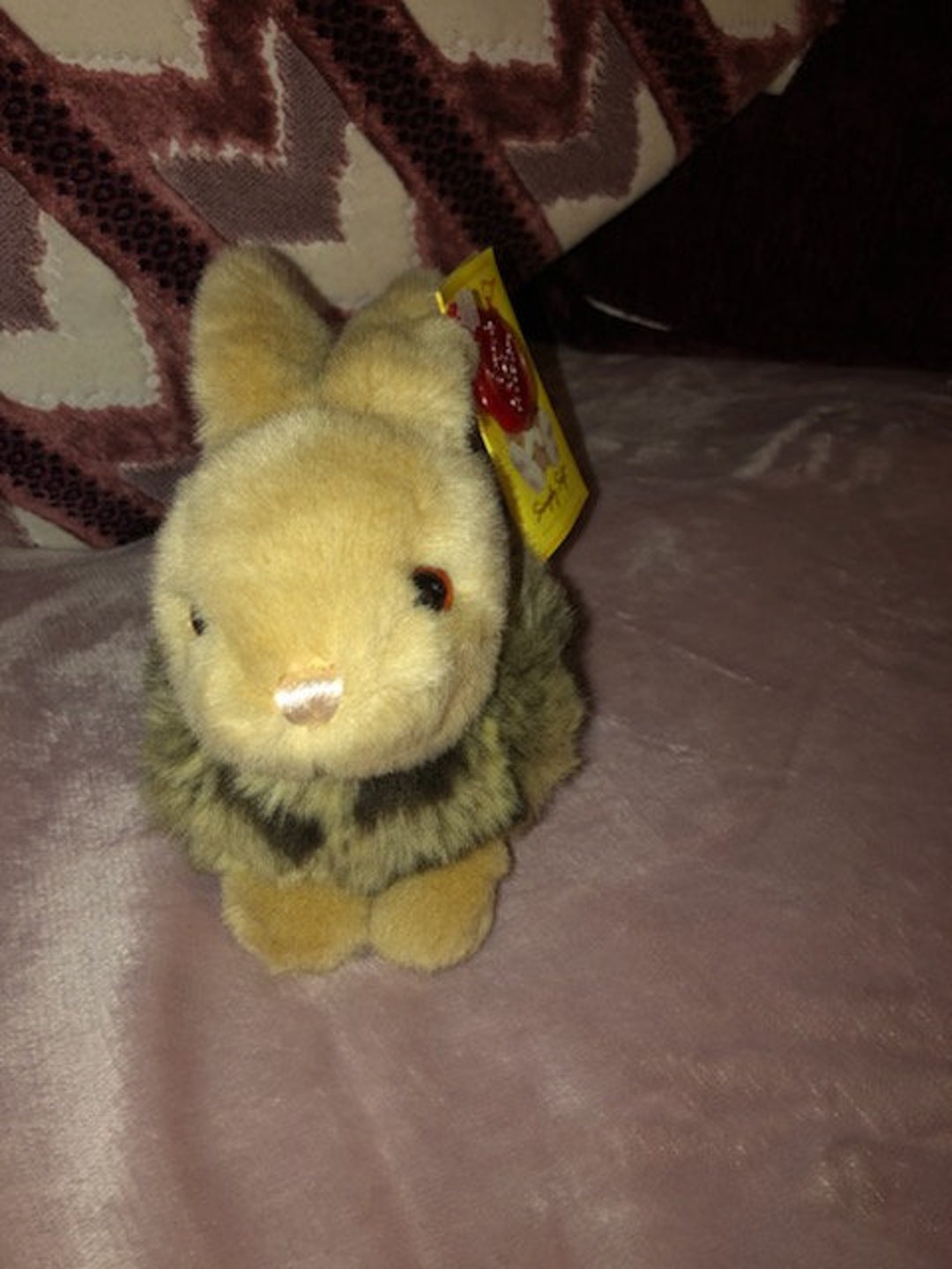 Vintage Keel Bunny Plush NWTS Rabbit Beige Dark Brown Spots 7" - Etsy