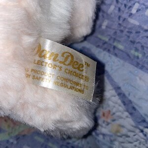 Vintage Dan Dee Bunny Plush Two Tone Pink and Pale Pink Eyes Bright ...