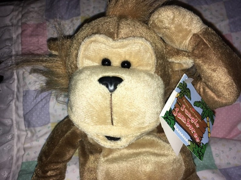 Papel Giftware Monkey Plush Jungle Jamboree Bananas 12" Banana in Hand ...