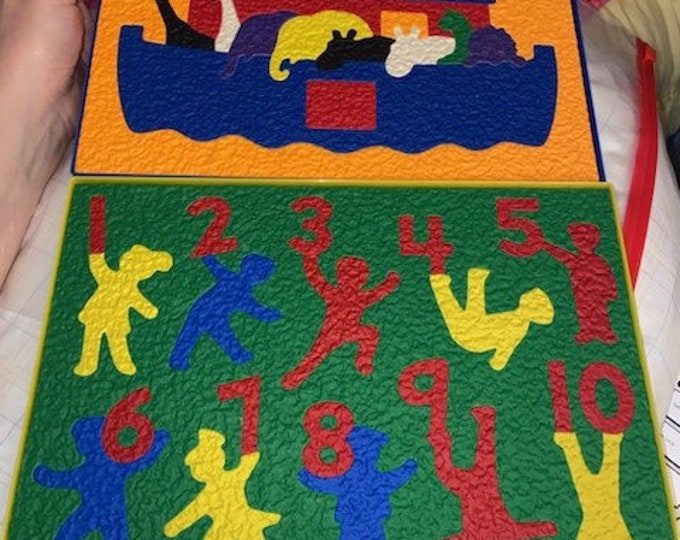 Vintage Lauri Puzzle Lot Noahs Ark Juggling Kids ECU Textured Tray ...