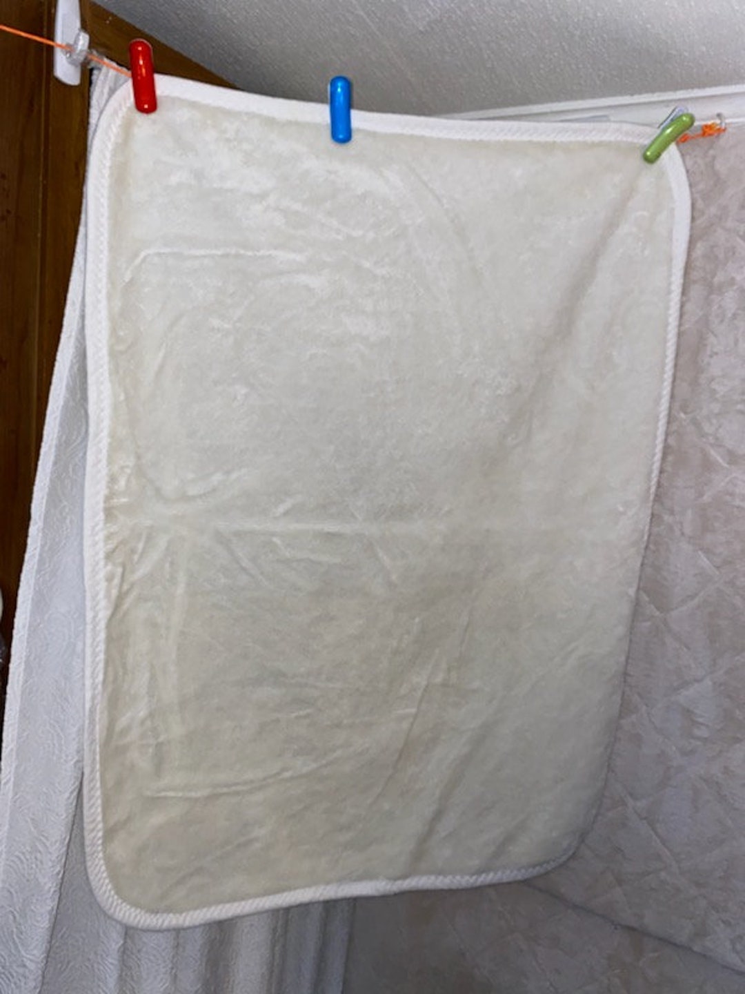 Vintage Baby Blanket Mink off White ECU - Etsy