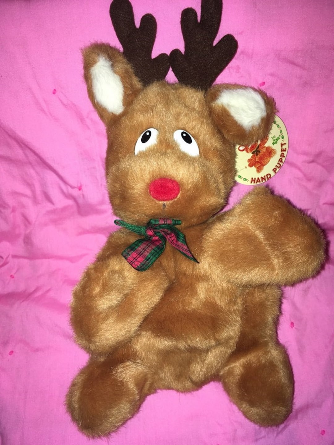 Vintage Russ Randal Plush Reindeer Puppet NWTS Red Nose Randel - Etsy