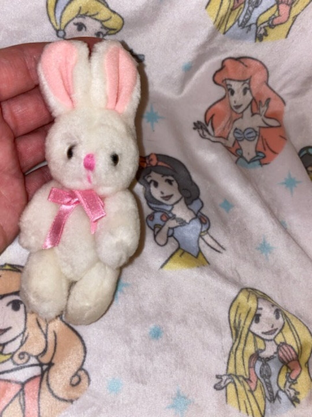 Vintage Russ Bunny Plush Jointed Little Mini 5" White Pink - Etsy