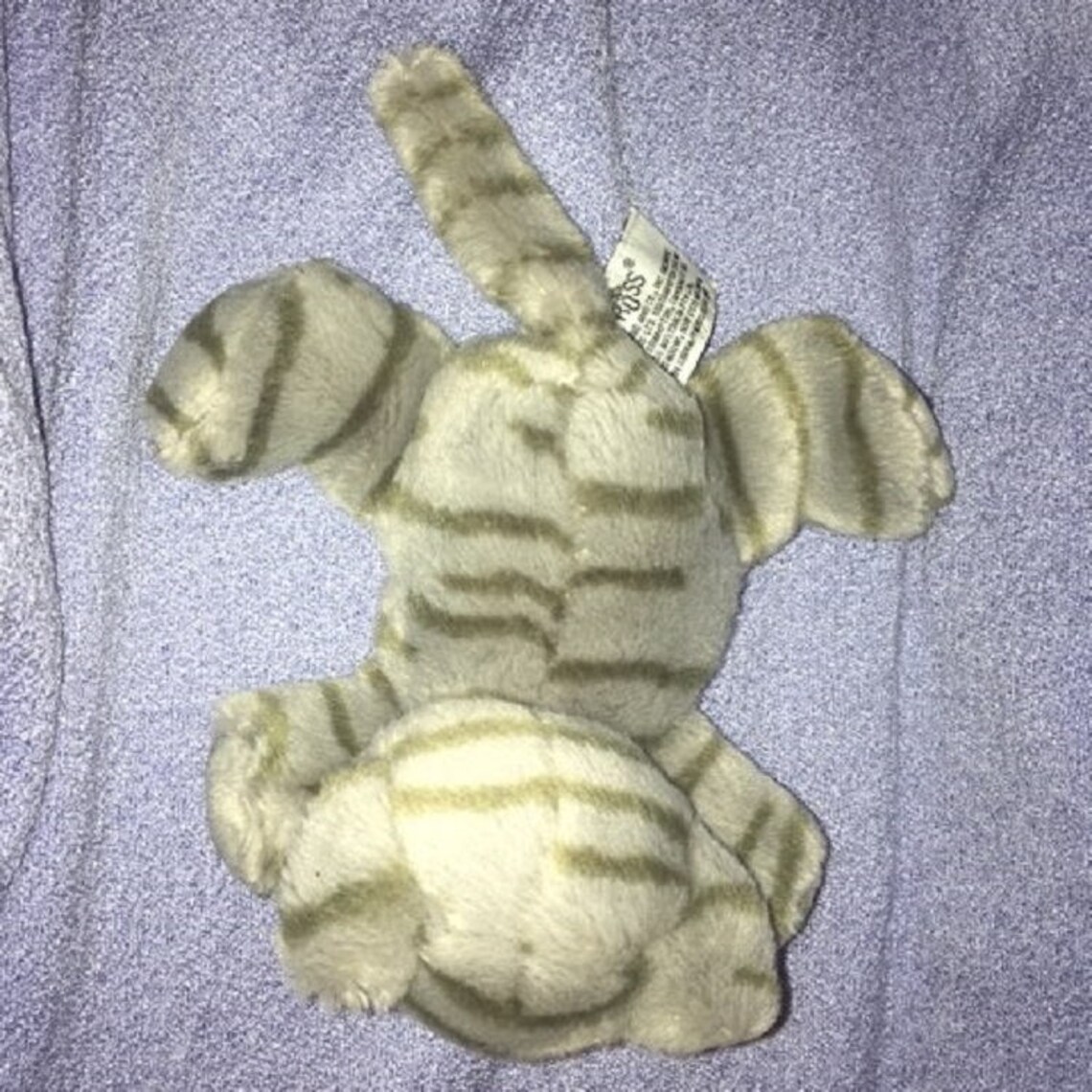 Vintage Russ Cat Plush Gray With Stripes Pink Thread Nose Lays - Etsy