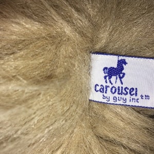 Vintage Big Horn Ram Plush Frou Fuzzy Carousal Cuddle 15" Cute Friend ...