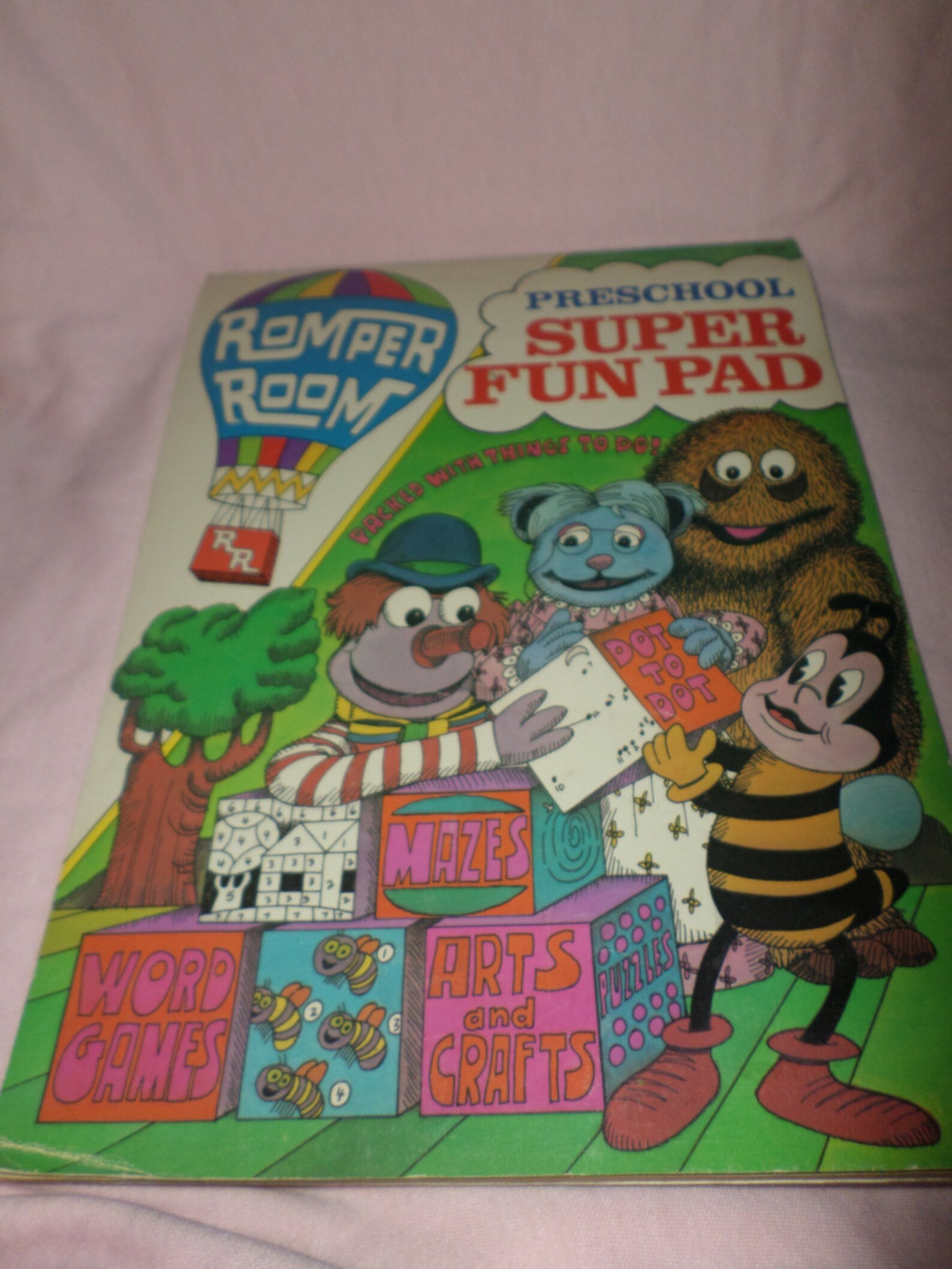 Vintage Romper Room Fun Pad Super Activity Book Color Maze Word Games ...