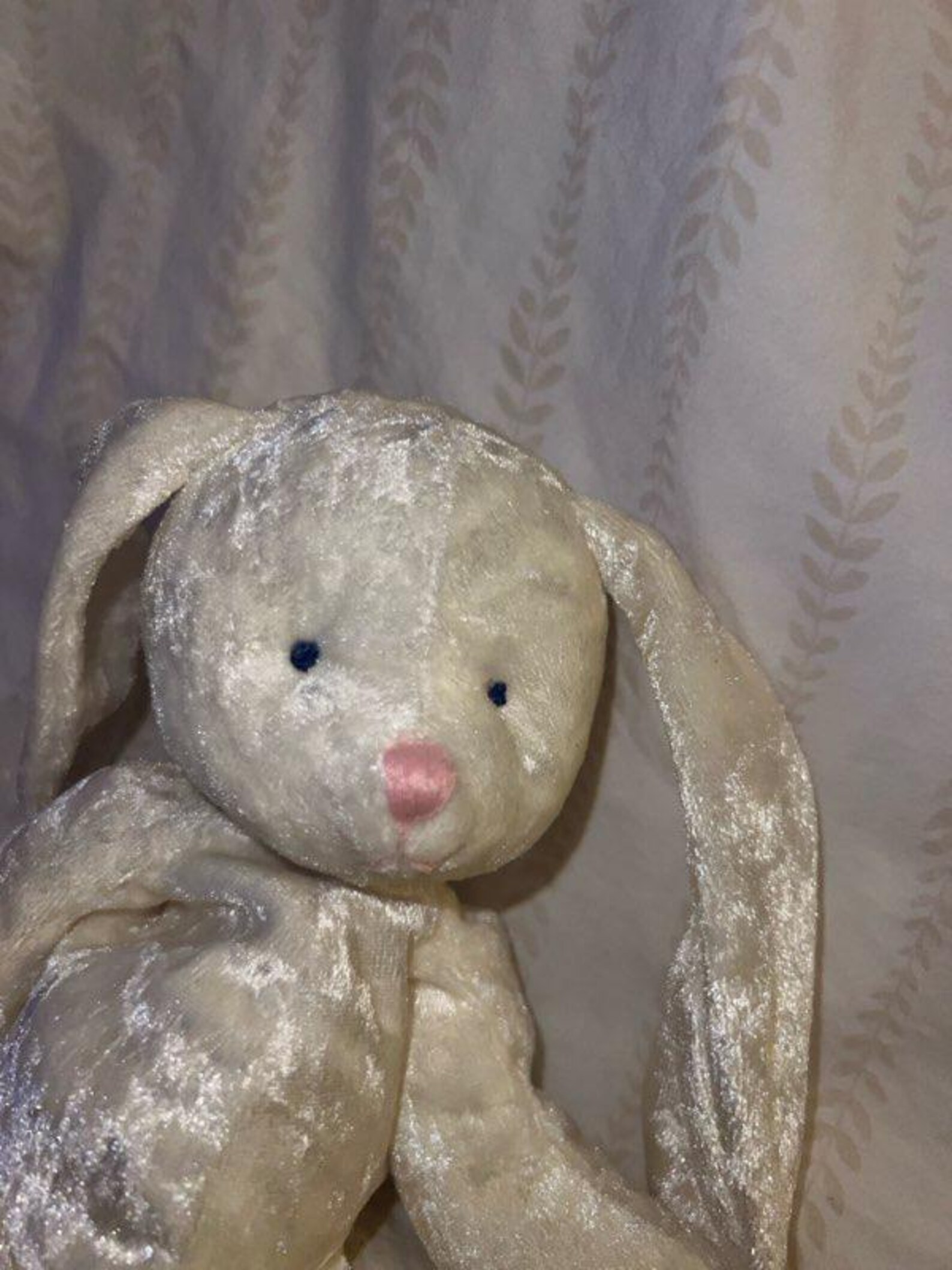 Vintage ECU Russ Bunny Powder Plush Lot Pearl Pink Purple 3 Shiny ...