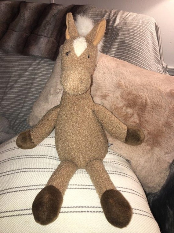 Vintage Manhattan Toy Horse Plush Long Neck Brown Legs Arms - Etsy