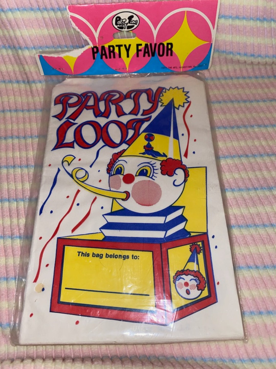 Vintage Party Time Loot Bags Paper Jack in the Box NIP 12 Inside - Etsy