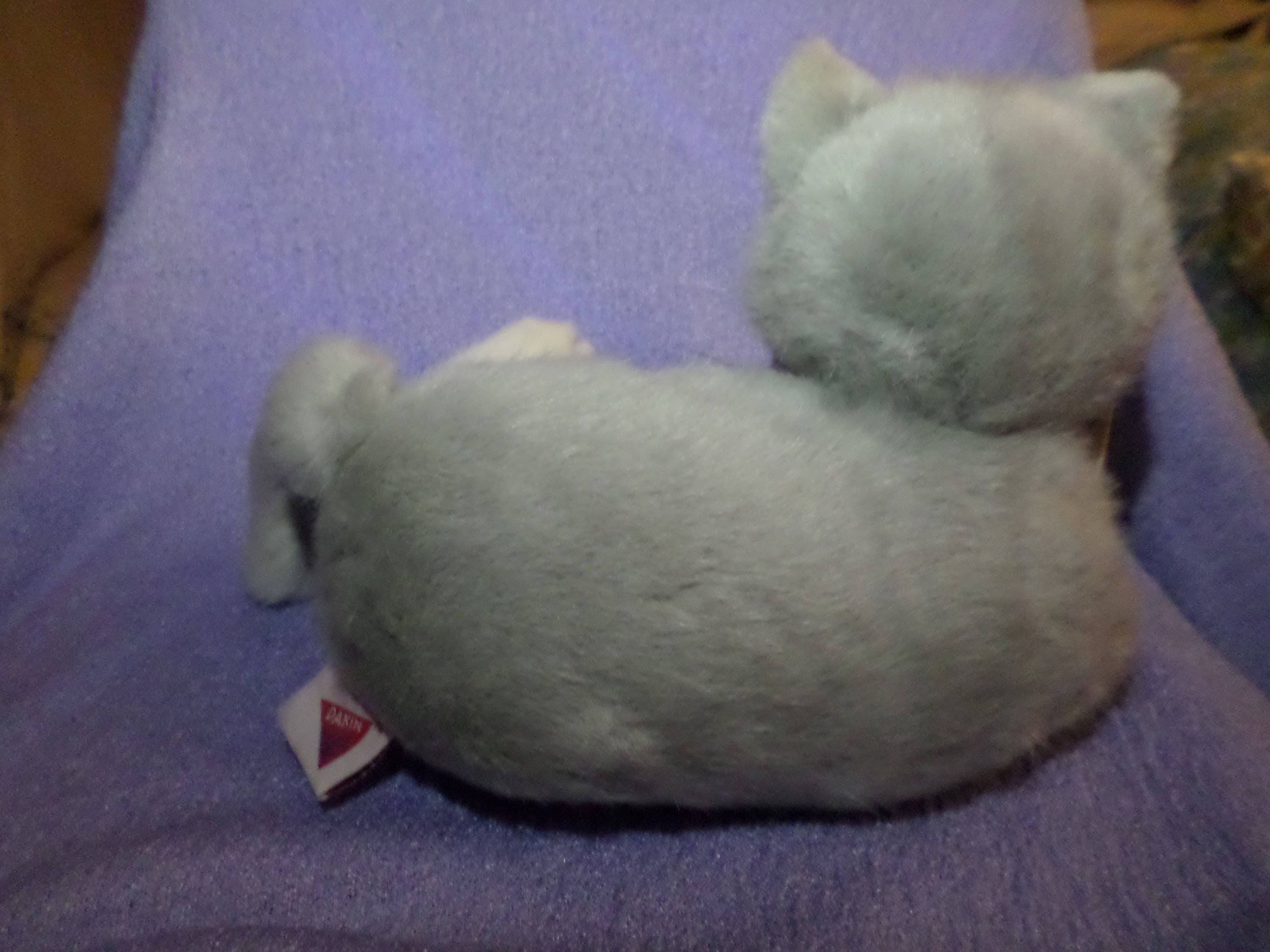Vintage Dakin Cat Plush All Gray With White Paws Feet Blue - Etsy