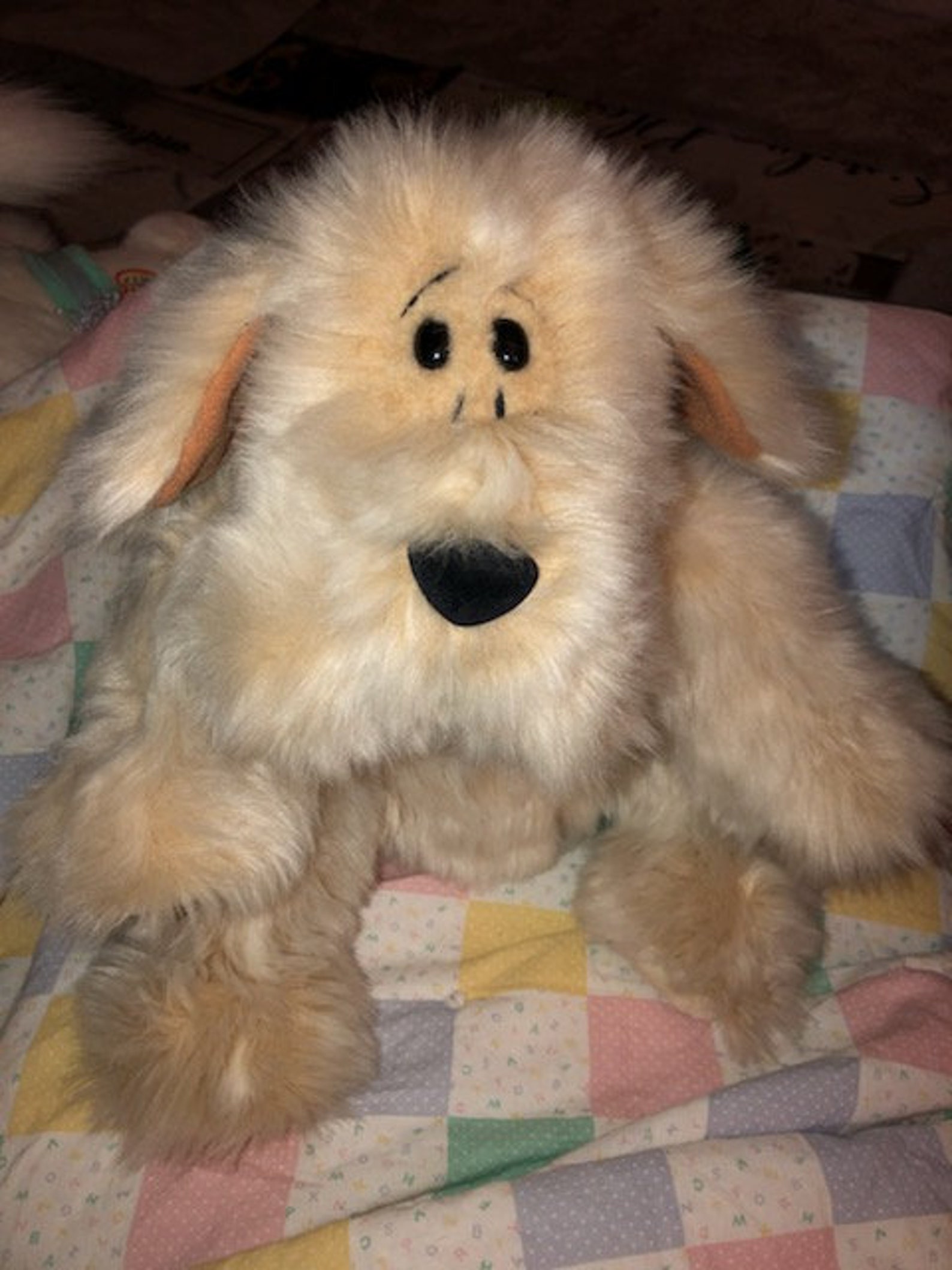 Vintage Russ Dog Plush Curly Fluffy Version 14 Cream - Etsy
