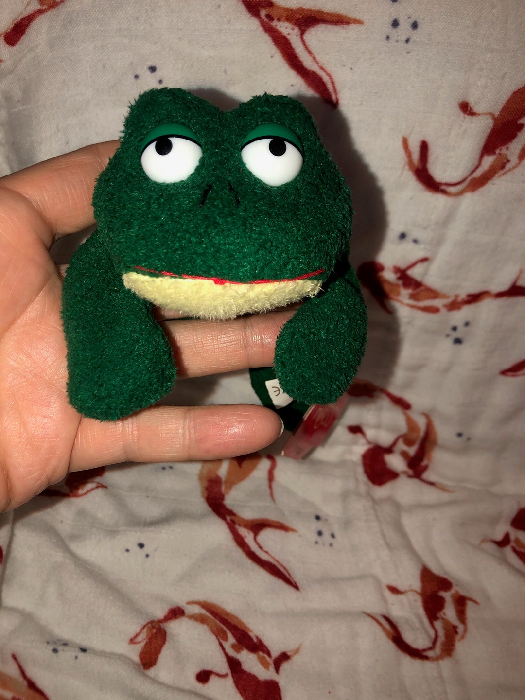 Vintage Russ Frog Plush Bigger Face Frugs NWWT 7" Big Eyes Green Red ...
