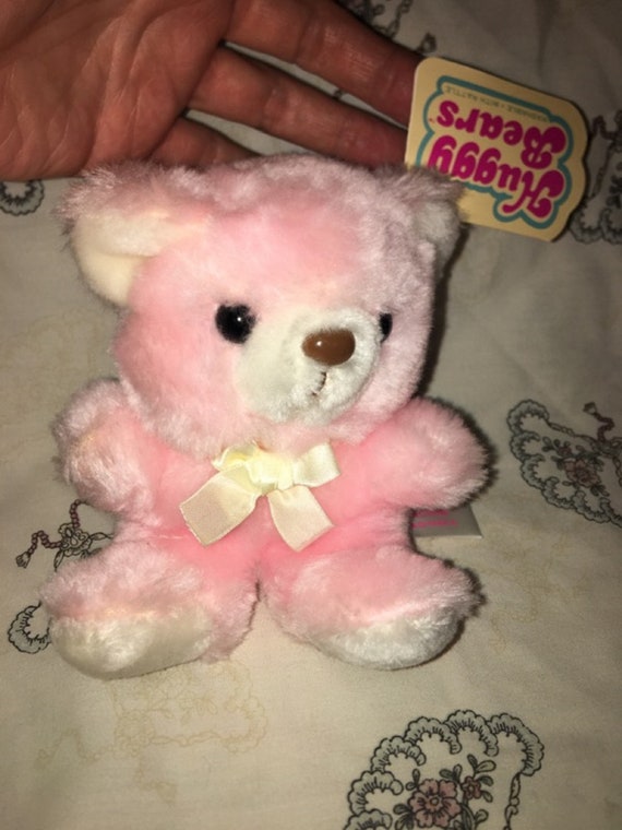Vintage Russ Bear plush Baby Huggy Bears Pink cub NWTS 5 | Etsy