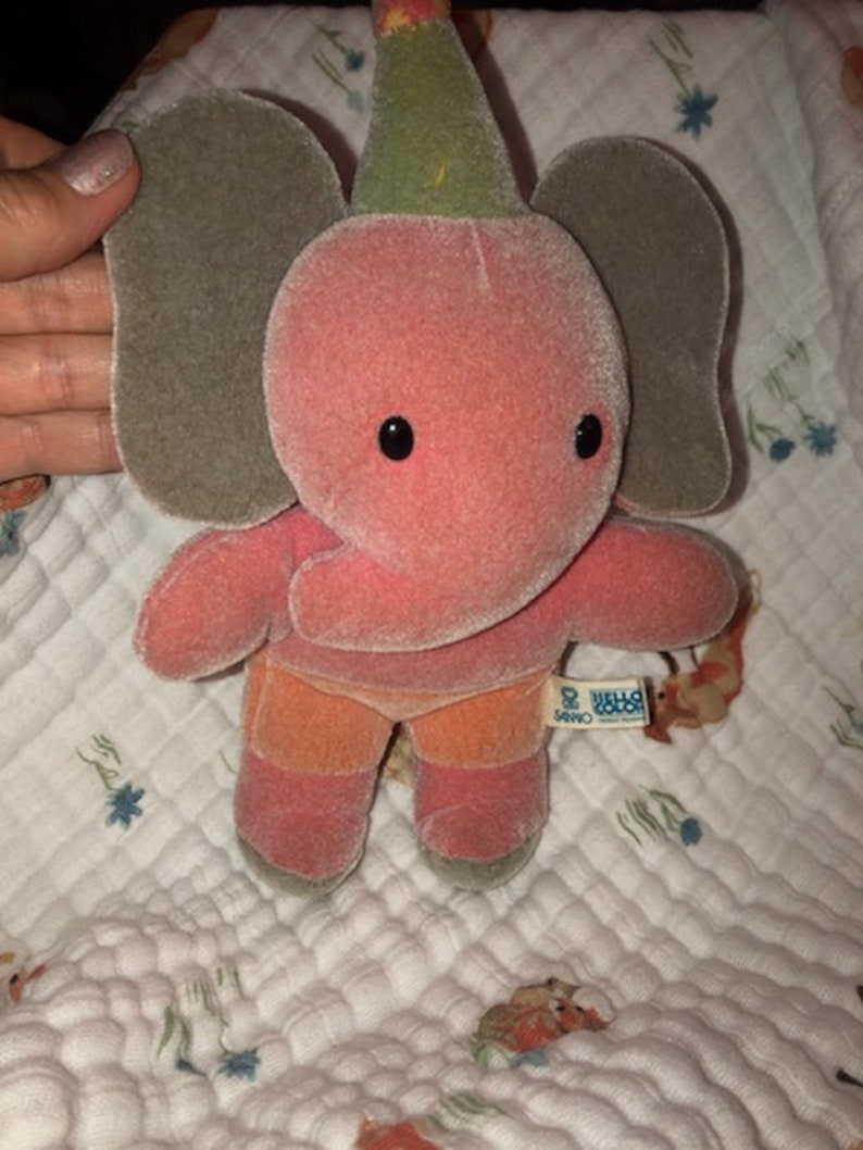 Vintage Sanrio Hello Color Elephant Plush Bath Foam Toy 1989 - Etsy