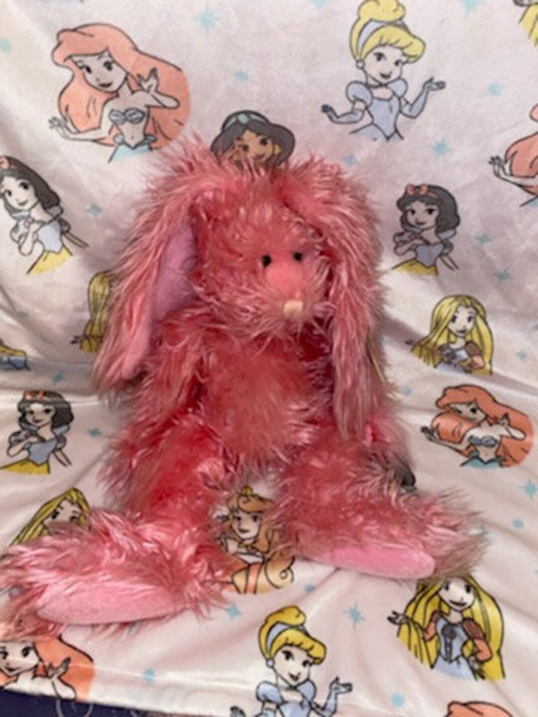 Vintage Russ Bunny Plush Fuzzy Wuzzy Fluffy Pink Easter Rabbit NWWTS 17 ...