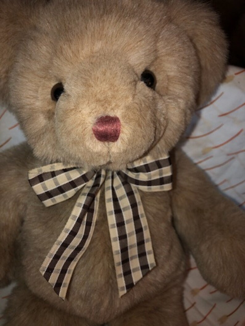Vintage Russ Bear plush So Soft Teddy ECU Ribbon Version | Etsy