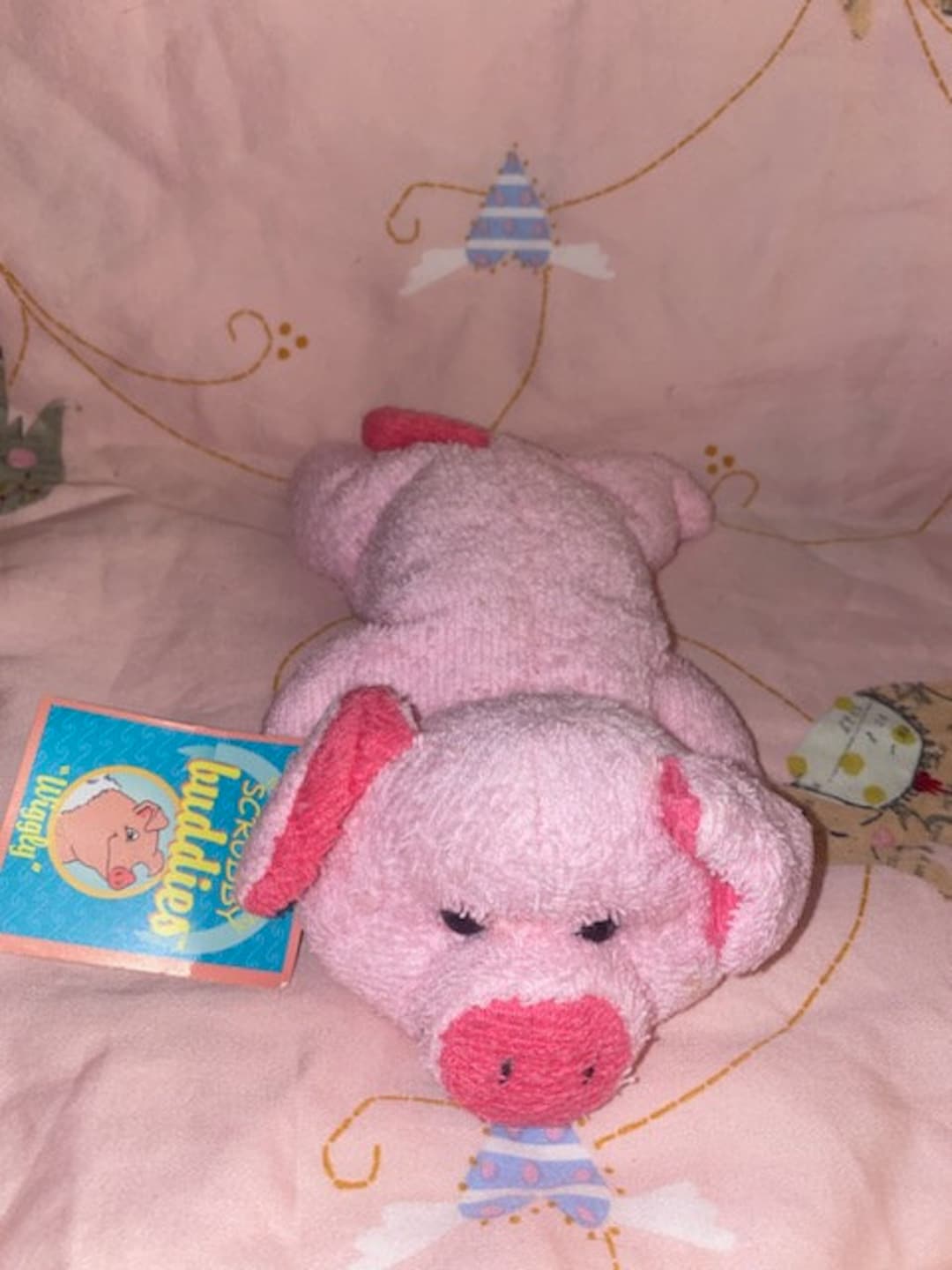 Vintage Scrubby Buddy Pig Plush Bath Soft Washer Shower Tub Scrubber ...