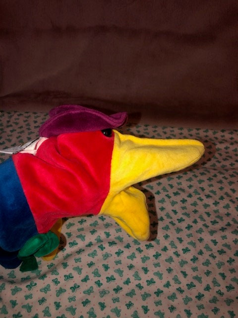 Puppets Vintage Manhattan Toy Bird Puppet Velour Hand Crow Blackbird ...