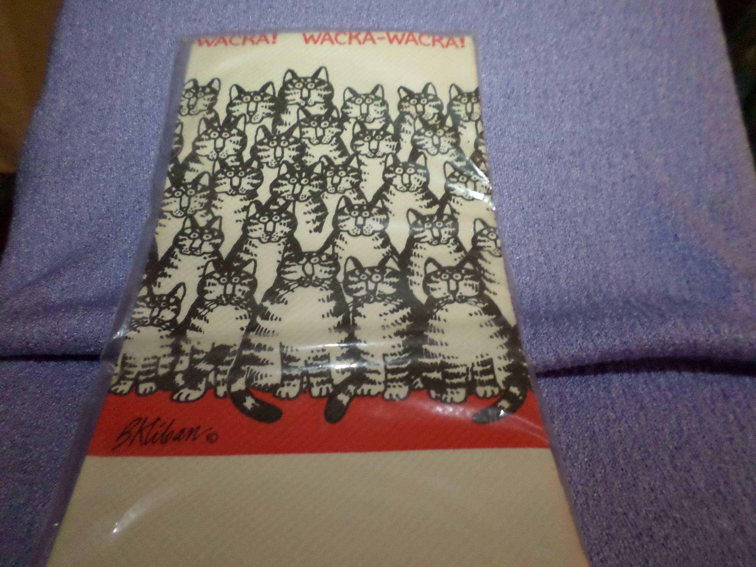 Vintage B. Kliban Party Tablecloth Paper Cat Kitty Wacka-wacka Any Day ...