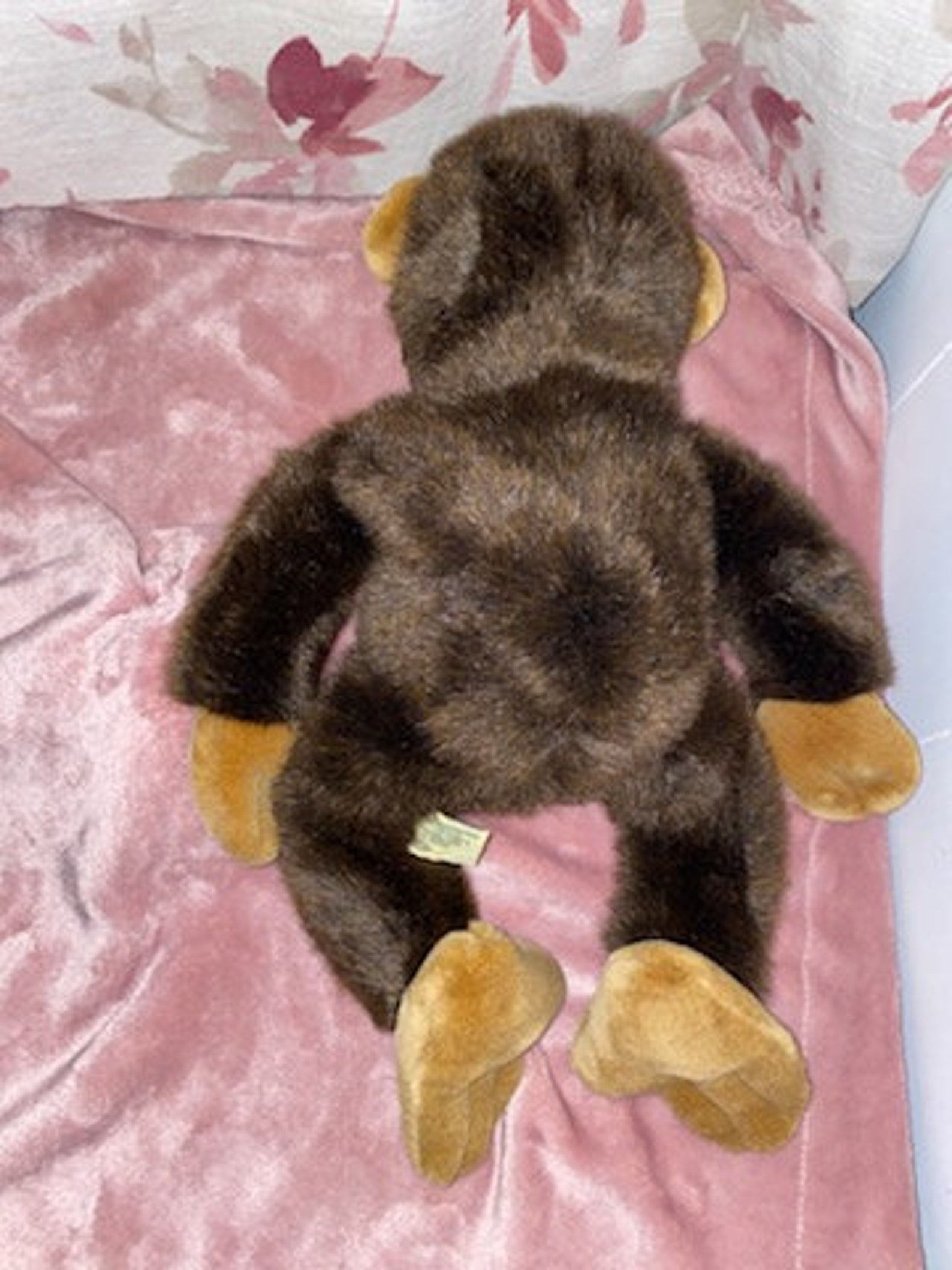 Vintage Cuddle Zone Monkey Plush Target Yellow Label 16 Dated 2001 Dark ...