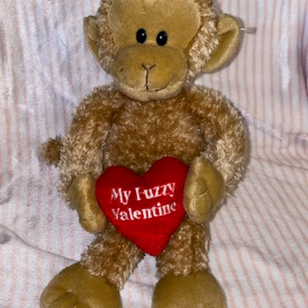 Fuzzy Monkey Plush - Etsy