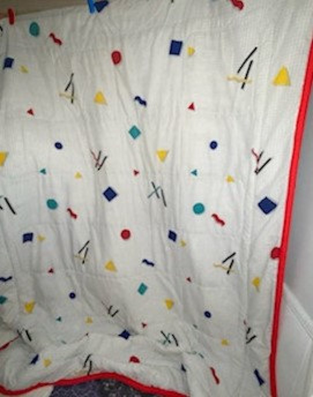 Vintage Cannon Comforter Geometric Shapes Squares Full House DJ Tanner ...