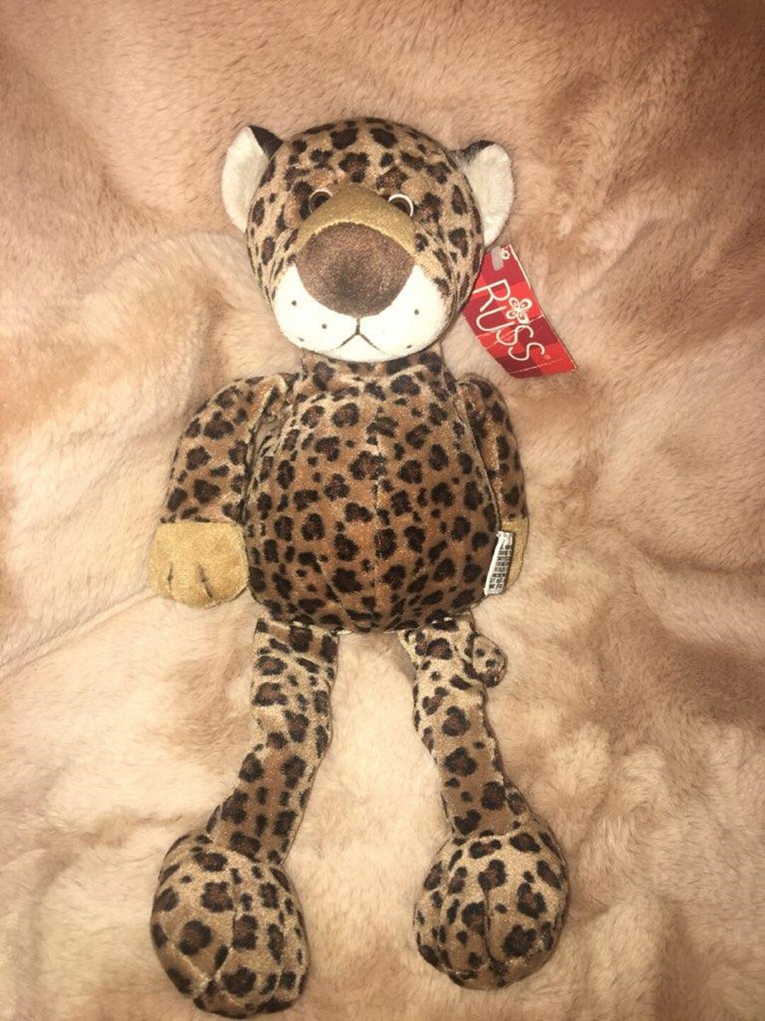 Vintage Russ Leopard Plush Cat Named Chase NWWTS 13" Legs Arms - Etsy