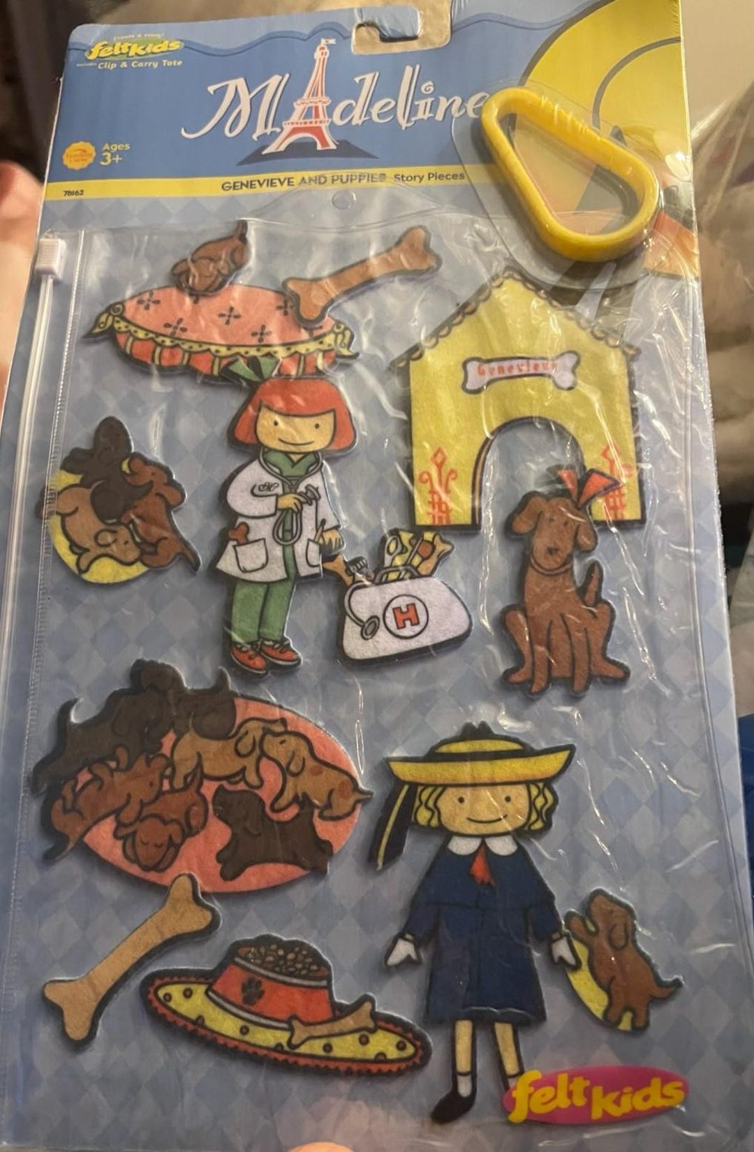 Vintage Madeline Felt Story Pieces Genevieve and Puppies Feltkids Clip ...