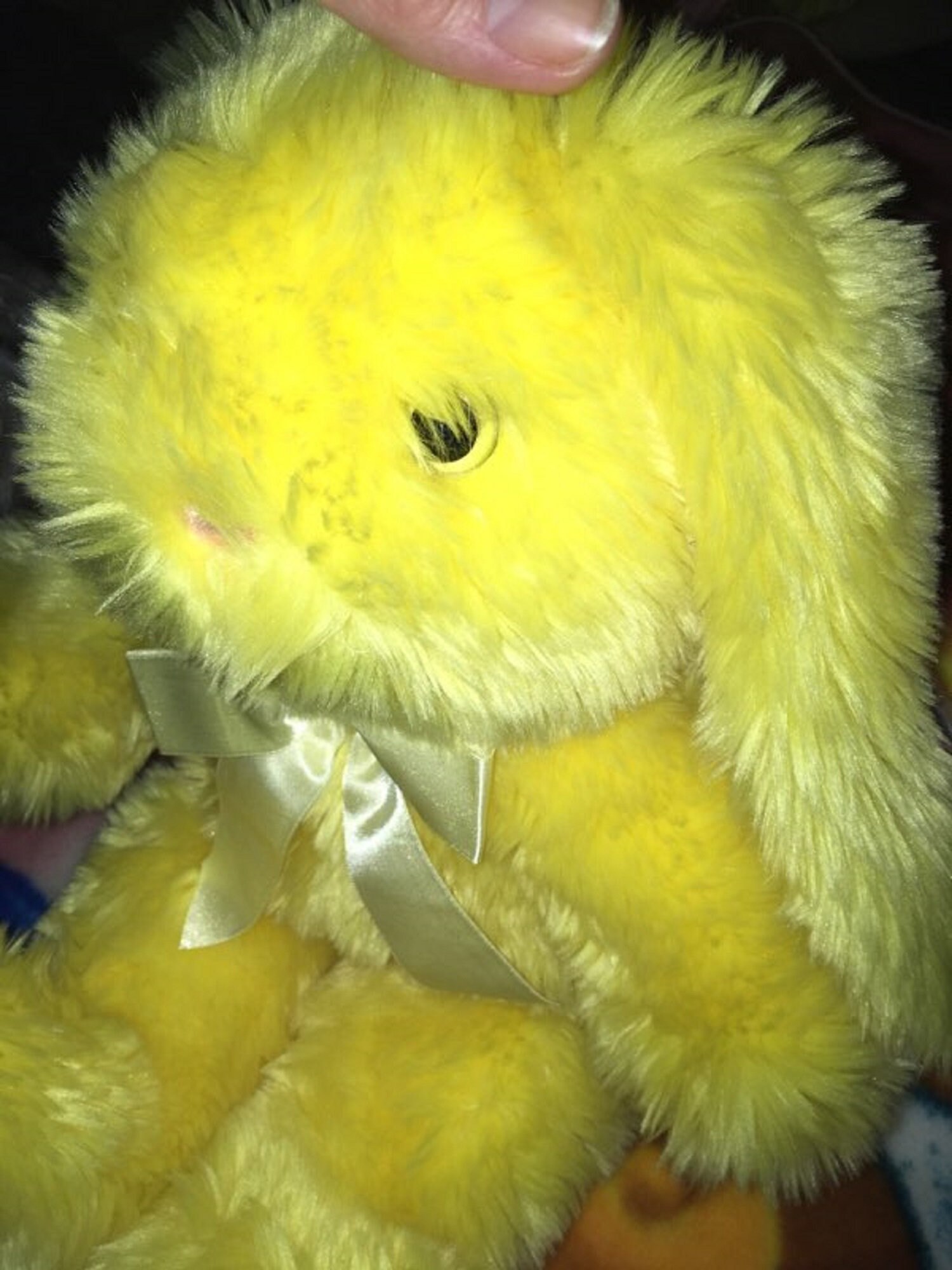 Vintage Noodle Kidoodle Bunny Plush Yellow Caltoy Fluffy Soft Pink Nose ...