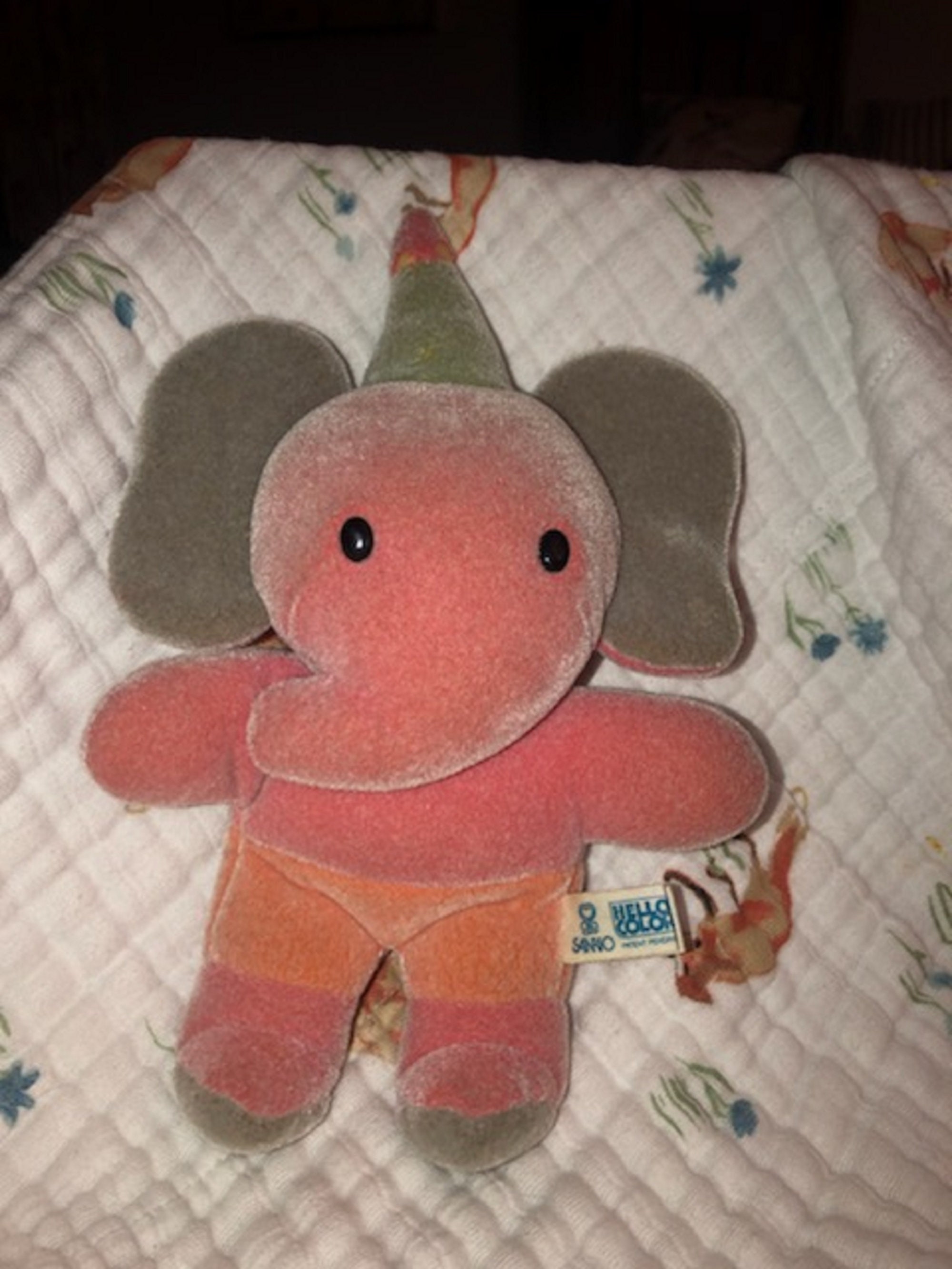 Vintage Sanrio Hello Color Elephant Plush Bath Foam Toy 1989 - Etsy