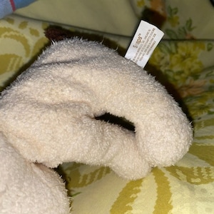 Vintage Russ Dog Plush Snaps Cream Color Red Tongue Chamois ECU Brown ...