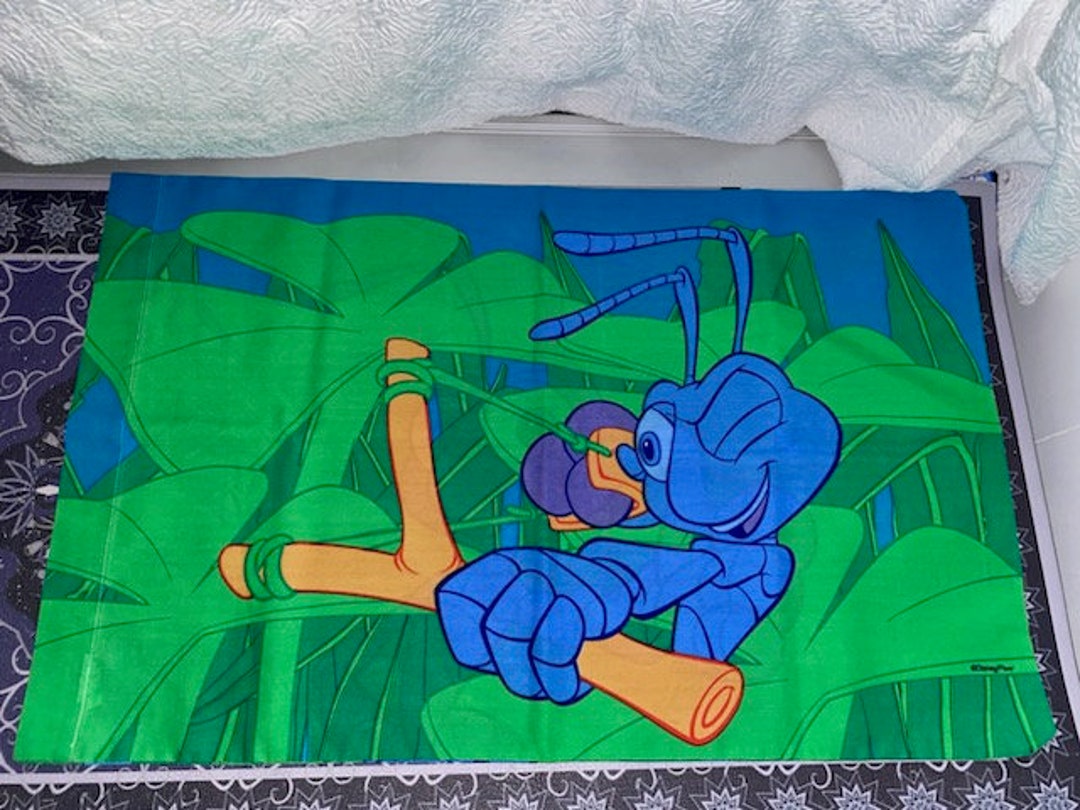 Vintage A Bugs Life Pillowcase Plus Tarzan Disney Green Blue 2 Total - Etsy