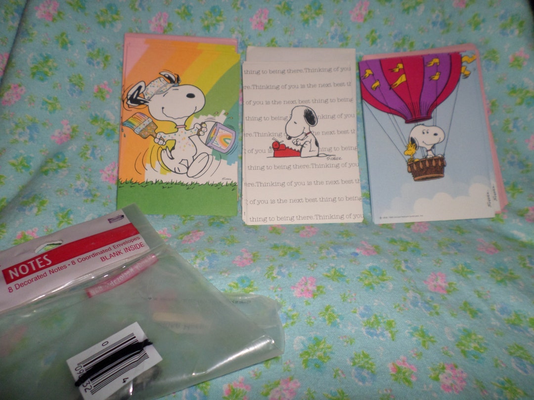 Vintage Snoopy Card Lot 3 Sets With Envelopes Ambassador Hallmark - Etsy