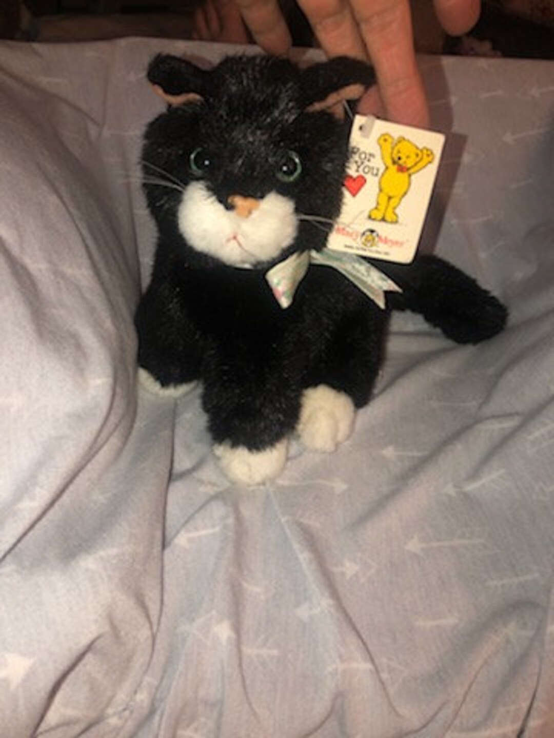 Vintage Mary Meyer Cat Plush Pussyfoot Black White Boots 1996 Rosses ...