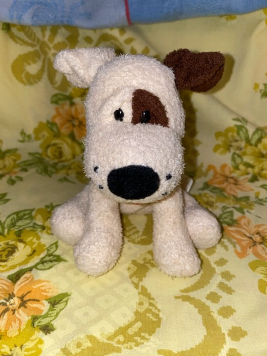 Vintage Russ Dog Plush Snaps Cream Color Red Tongue Chamois ECU Brown ...