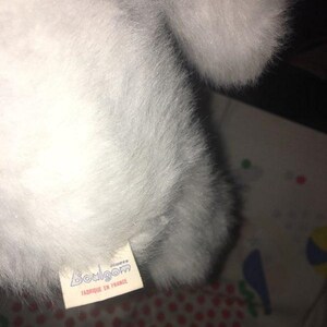 Vintage Jouets Boulgom Dog Plush Blue White France 14" Puppy Floppy ...