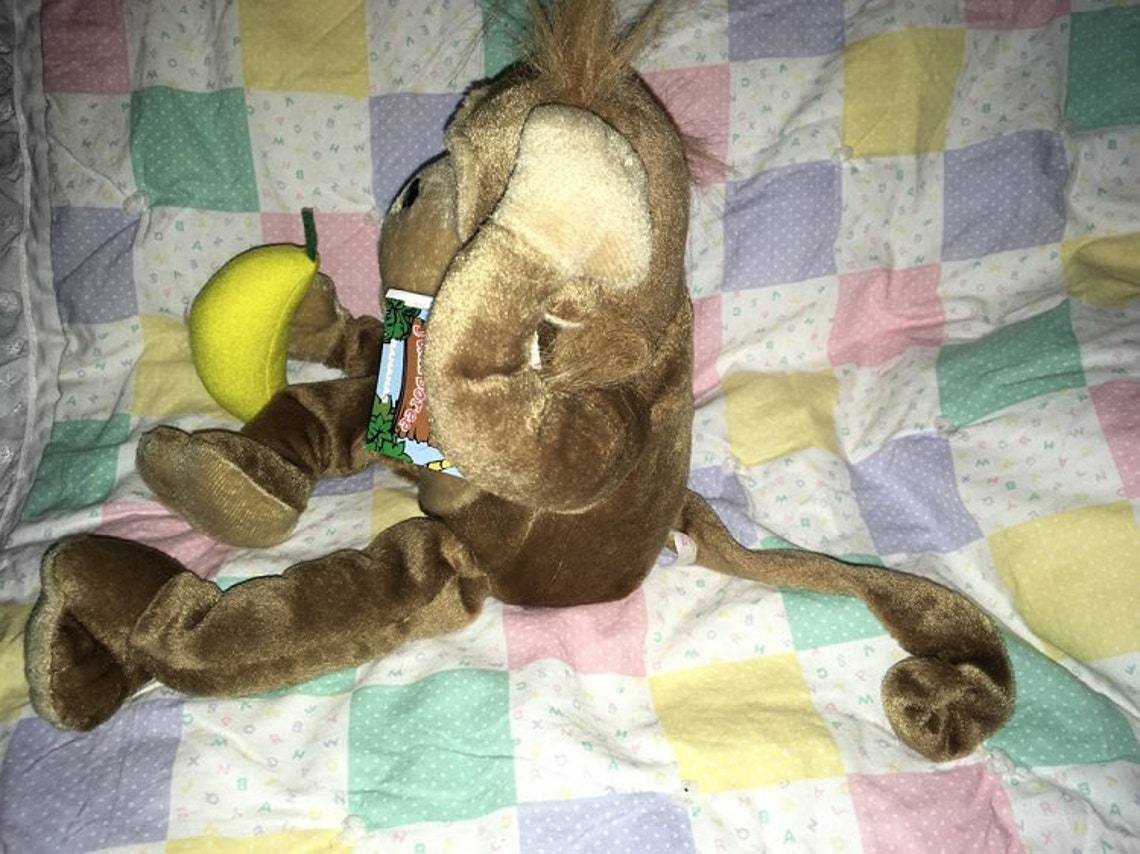 Papel Giftware Monkey Plush Jungle Jamboree Bananas 12" Banana in Hand ...