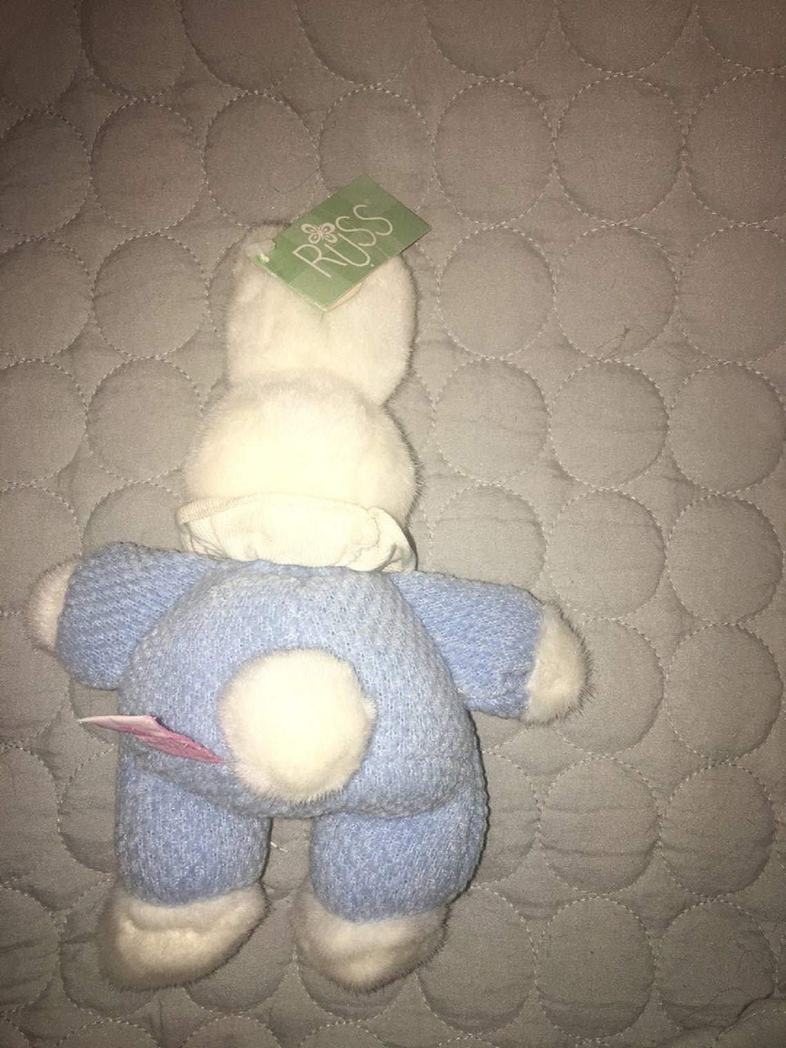 Vintage Russ Bunny Plush Rabbit Moppity Baby Textured Blue | Etsy