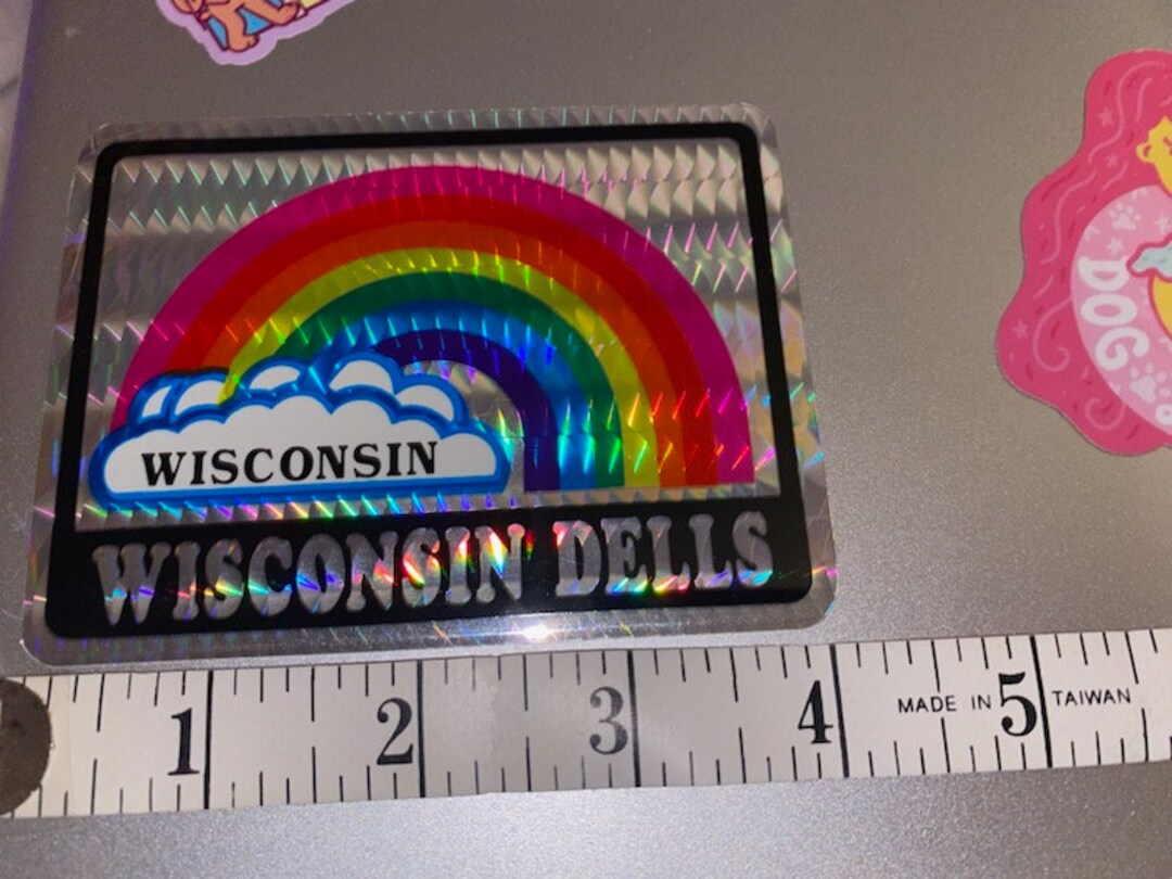 Vintage Wisconsin Dells Sticker Prism Rainbow Prismatic 80's Souvenir ...