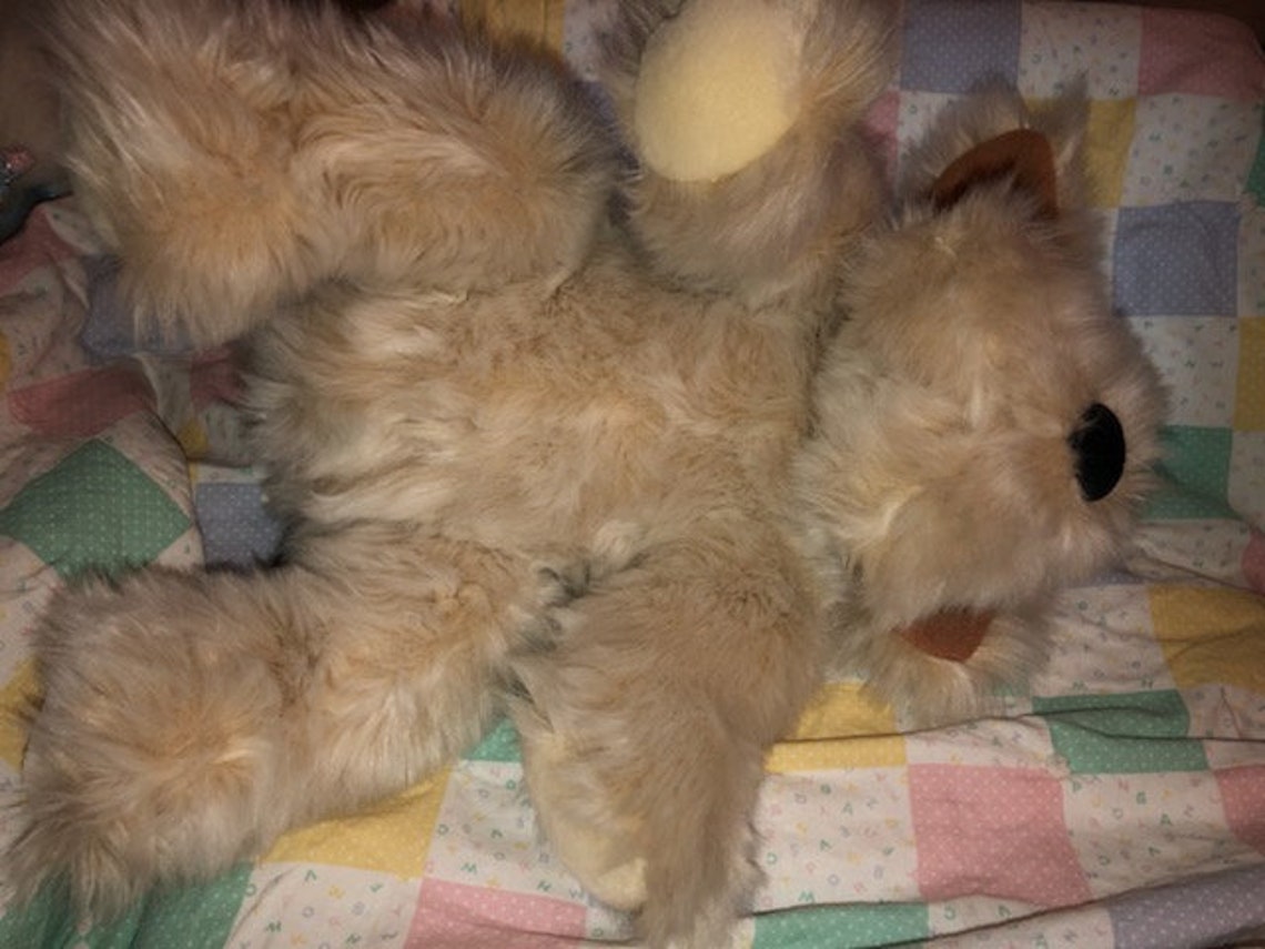 Vintage Russ Dog Plush Curly Fluffy Version 14 Cream - Etsy