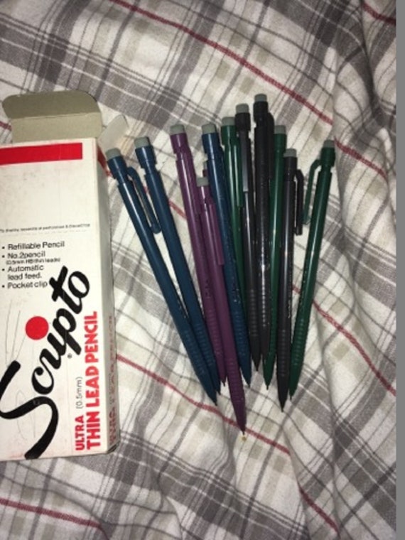 Vintage Scripto Ultra Thin Lead Pencil Box of 12 Multi Colors - Etsy