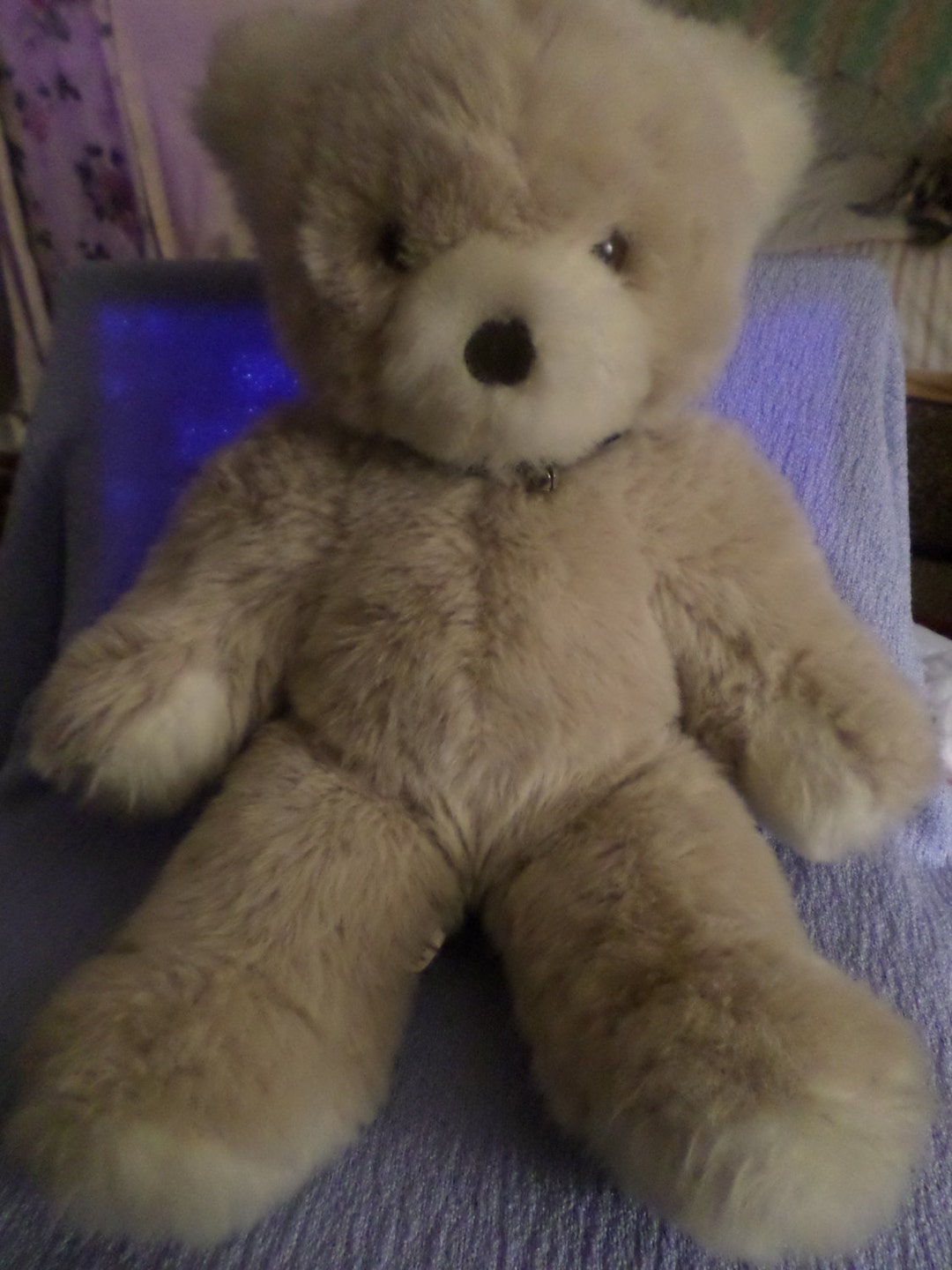 Vintage Real Soft Toys Bear Plush Made in England Yarn Nose Creamy ...