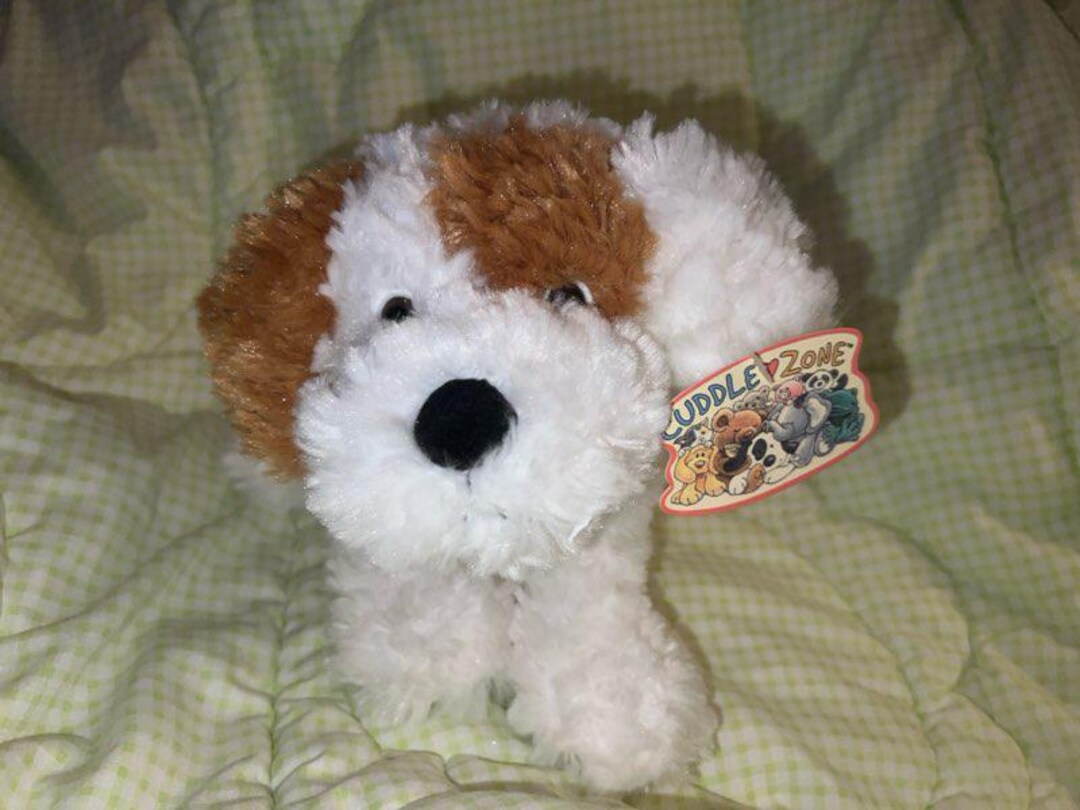 Vintage Best Made Toys Dog Plush Brown White Cuddle Zone Curly NWTS - Etsy