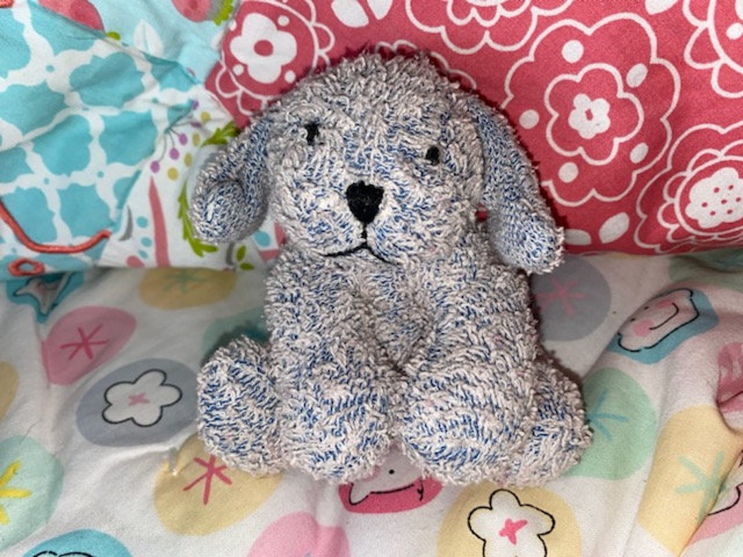 Vintage Russ Dog Plush Terrycloth Blue Creamy White Ash 6" - Etsy