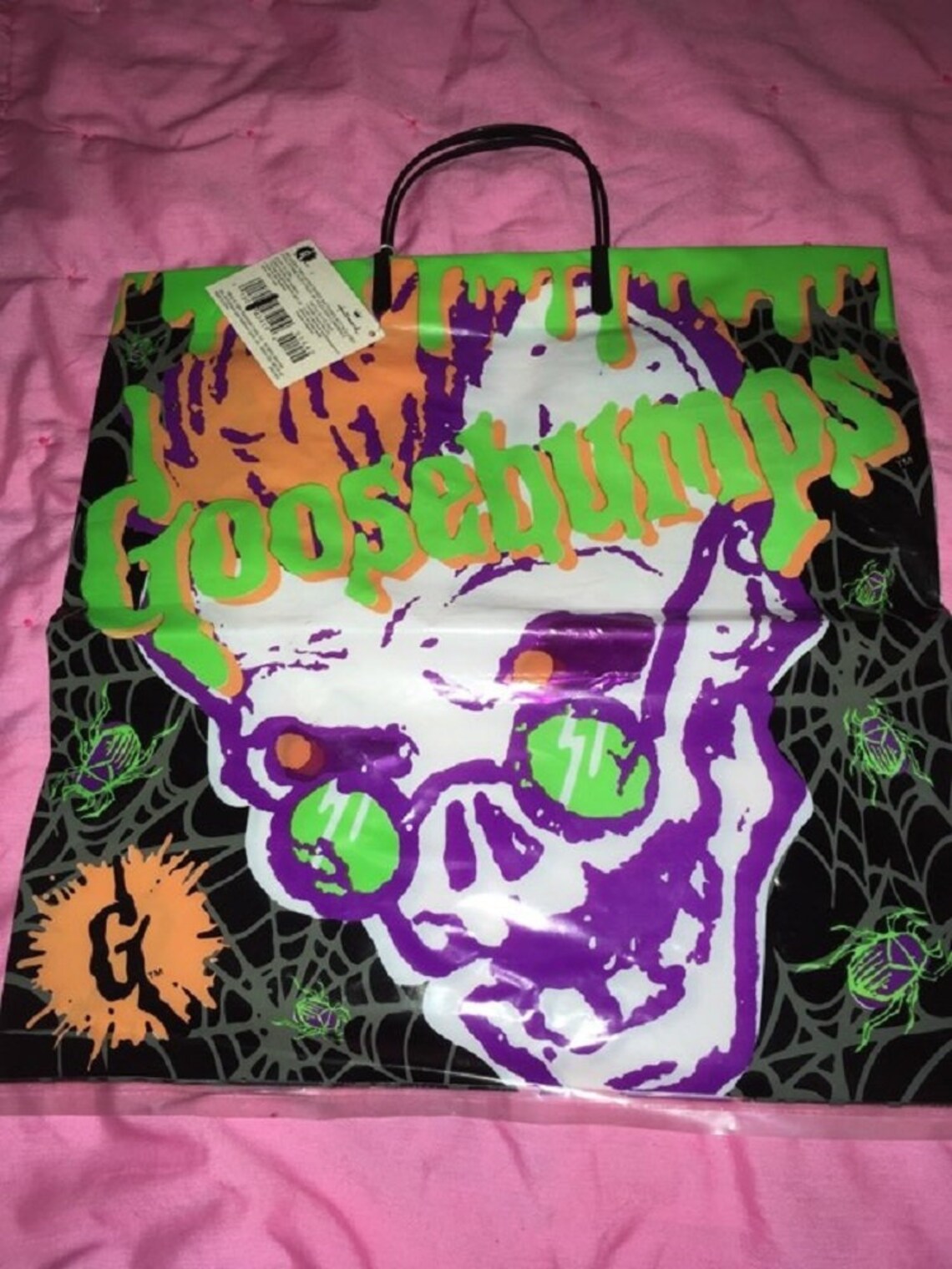 Vintage Goosebumps Bag Halloween Lights up Hallmark Never Used Green ...