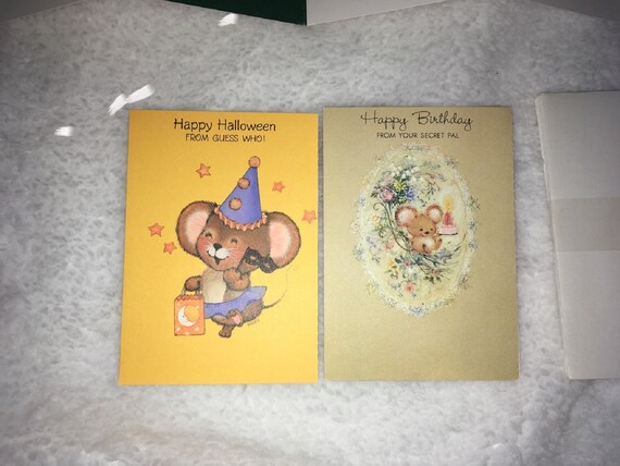 Vintage Hallmark Mouse Card Charmers Lot Duck Pal Squirrel | Etsy