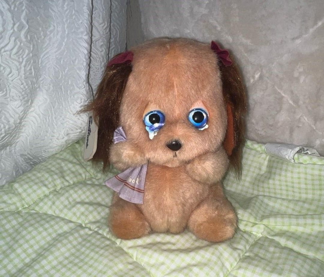 Vintage Emotions Dog Plush Boo Hoo Hoo Puppy Mattel 1983 Sad Eyes Tear ...